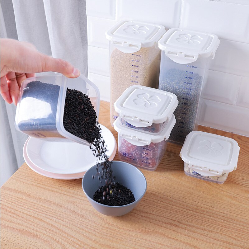 Plastic Containers for Food Storage with Scale Bar... – Vicedeal