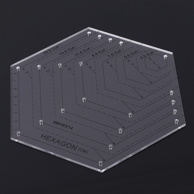 Plastic Transparent Hexagon Quilting Ruler Patchwo... – Vicedeal