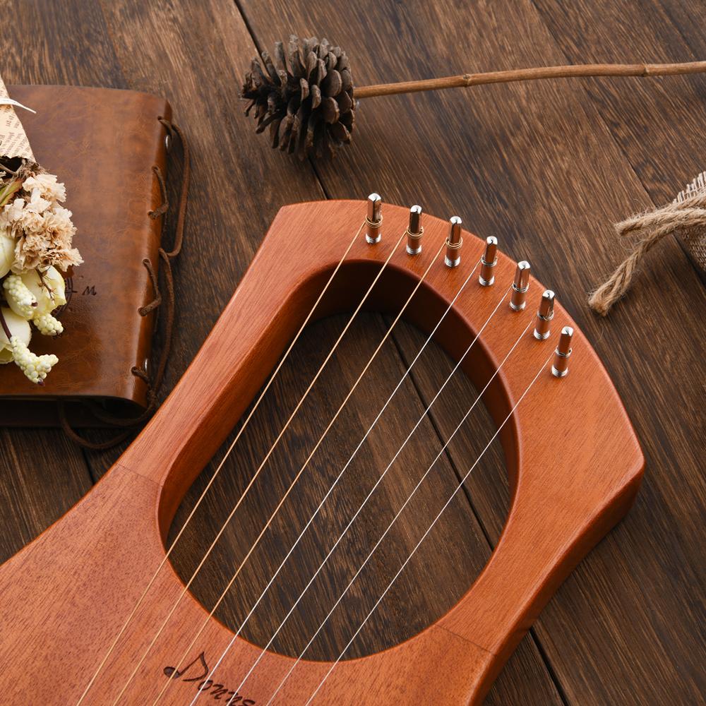 Donner Lier Harp Kit Effen Mahonie 7 Metalen Strin... – Grandado