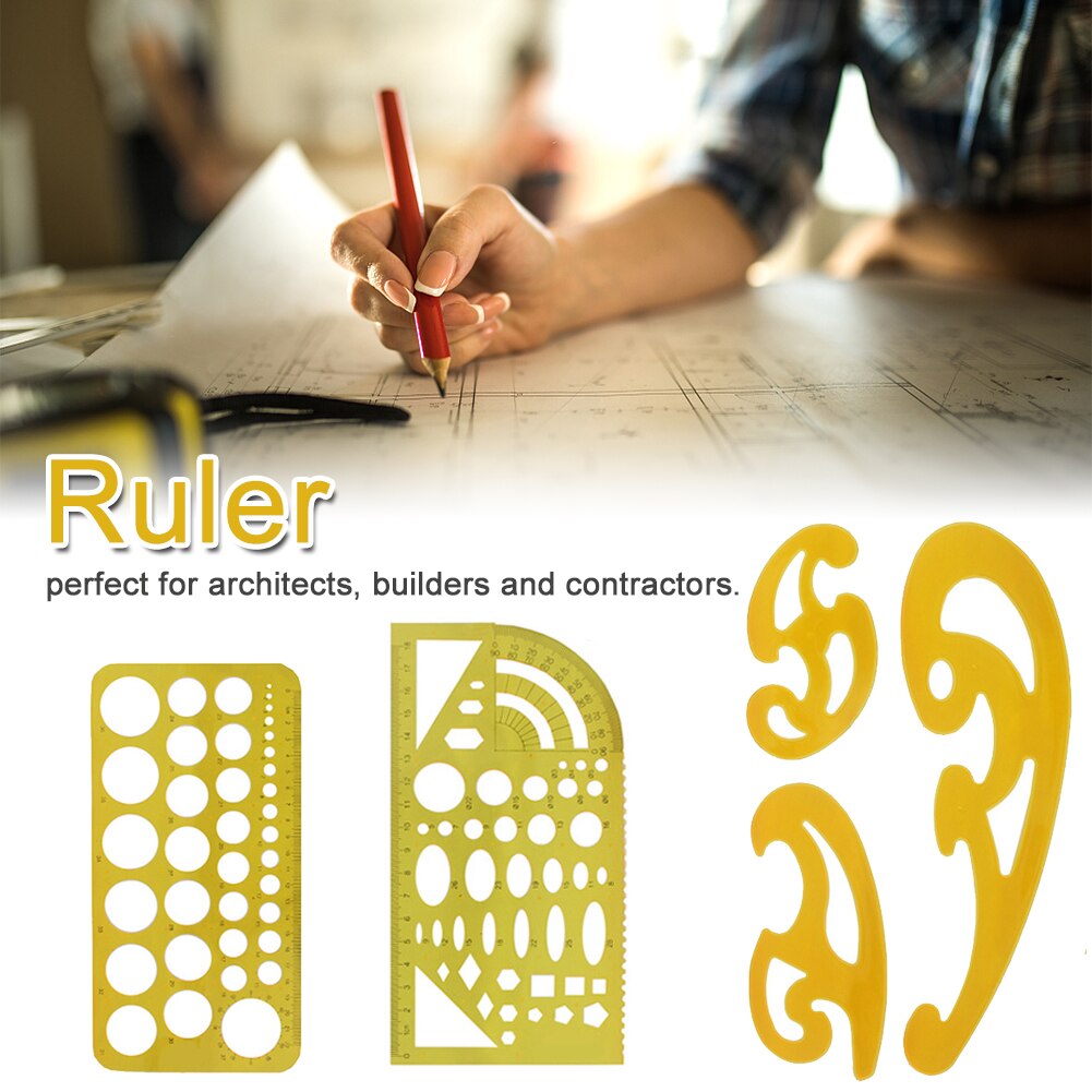 Accessories Construction Ruler Shapes Stencil Symb... – Grandado