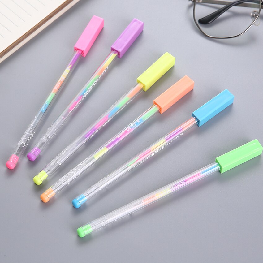 6 in 1 Multi-color Highlighter Pen Rainbow Water P... – Grandado
