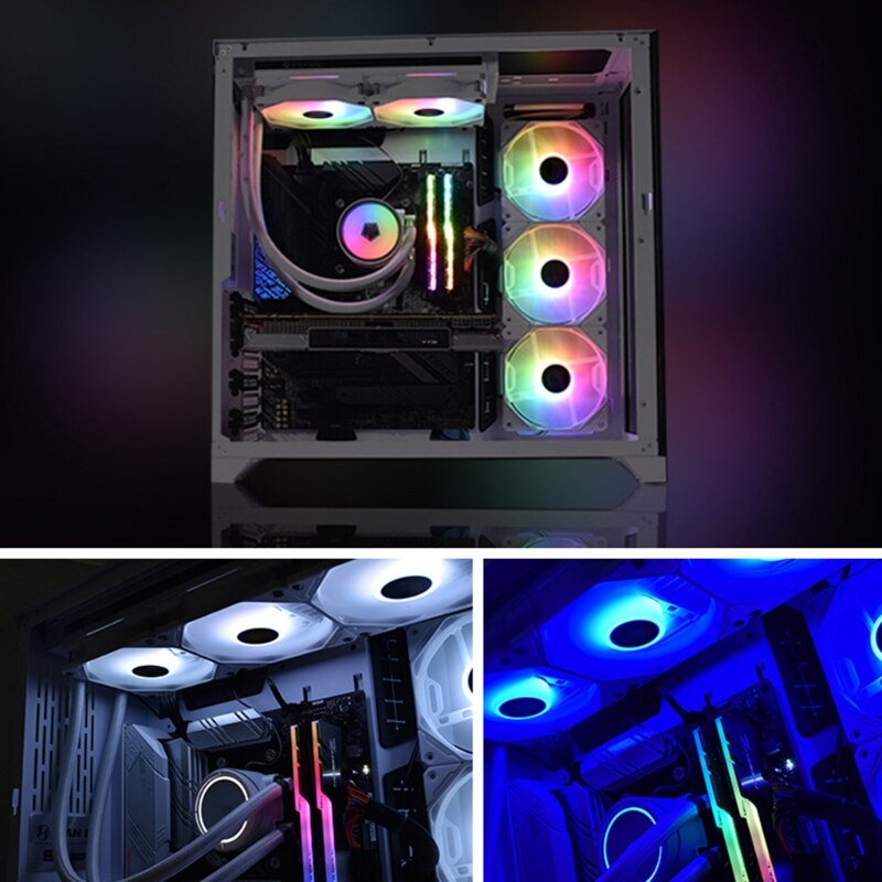 120mm ARGB CPU Cooling Fan High Airflow Silent PWM... – Vicedeal