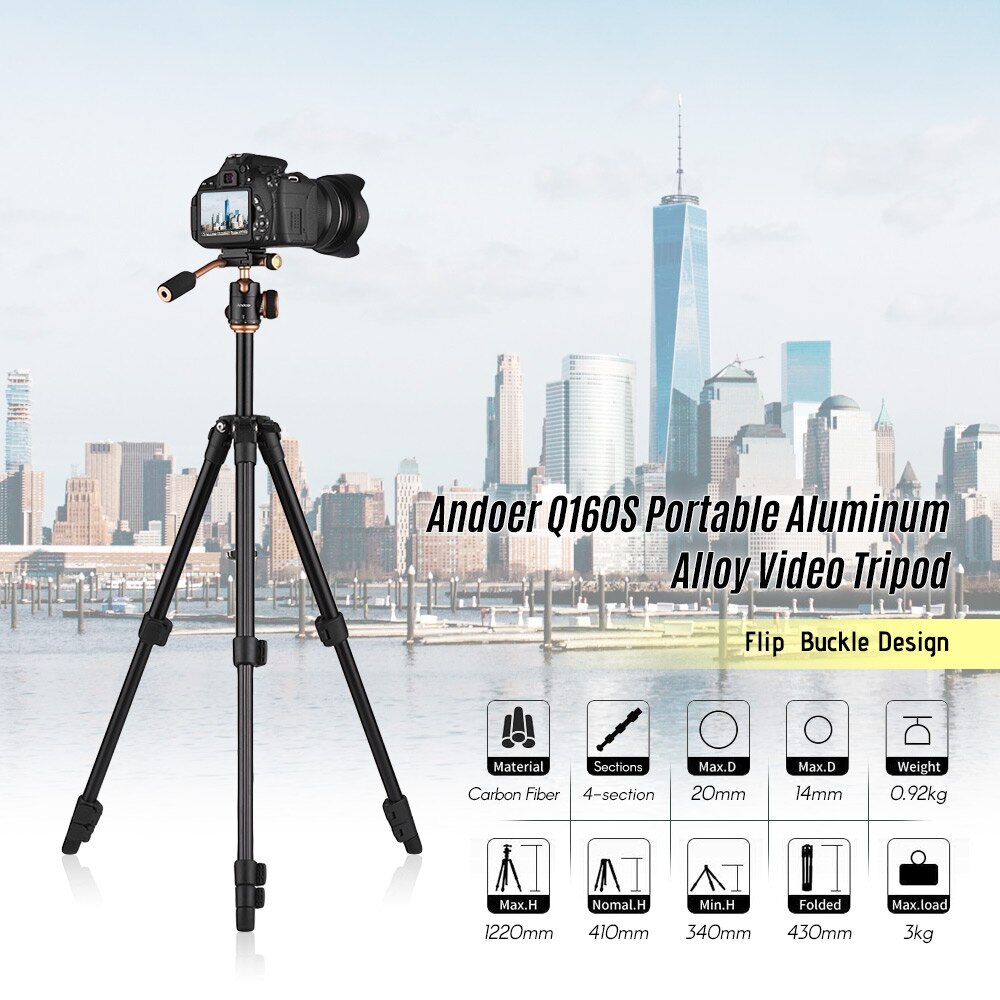 Andoer Q160S Portable DSLR Camera Tripod Lightweig... – Grandado