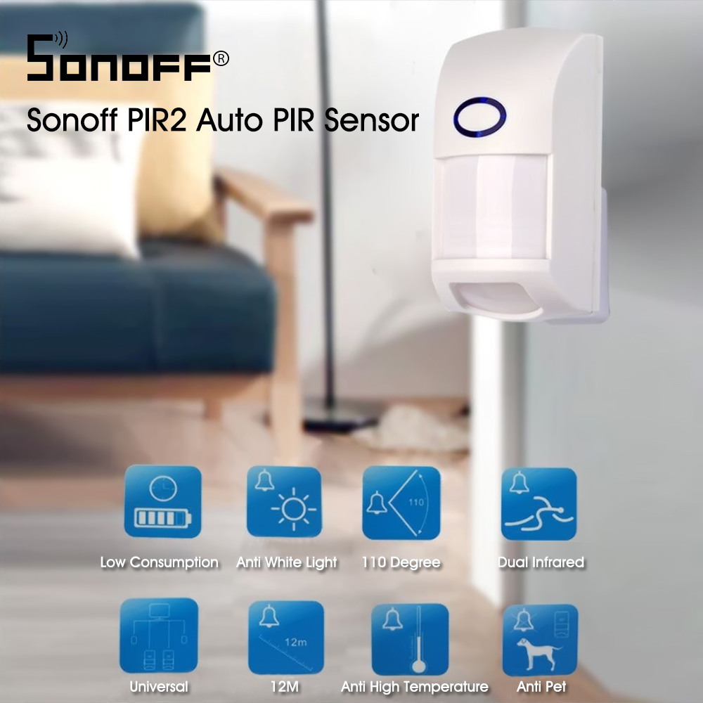 Sonoff PIR2 Auto PIR Sensor Dual Infrarot IR Wirel... – Grandado