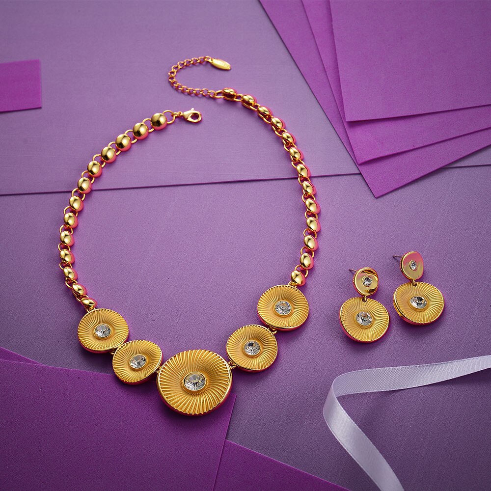 Viennois African Jewelry Set Dubai Gold Color Bead... – Grandado