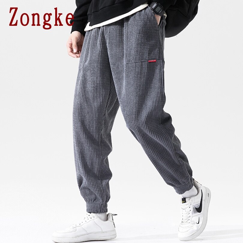 Zongke Corduroy Pants Men Japanese Streetwear Jogg... – Vicedeal