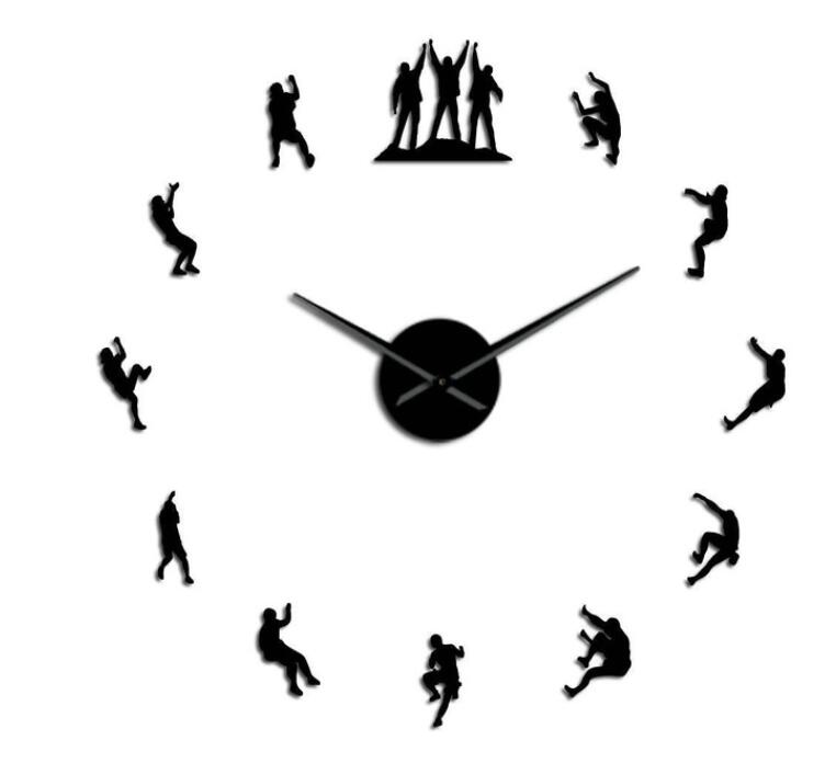 3D DIY Wall Clock Climbing Adventure Mirror Effect... – Grandado