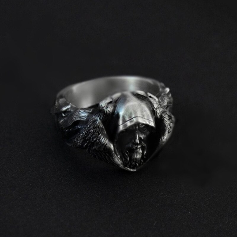 Nordic Mythologie Odin Crow Ring Mannen Viking Wol... – Grandado