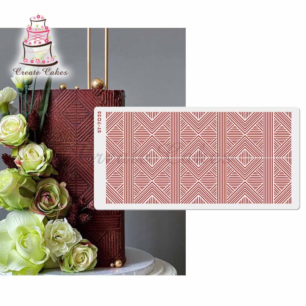 Wave Pattern Wedding Cake Stencil Cake Lace Side P... – Vicedeal