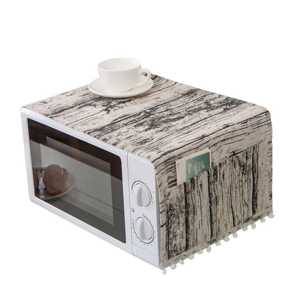 1PC 30x90cm Microwave Oven Dust Cover Wood Texture... – Grandado