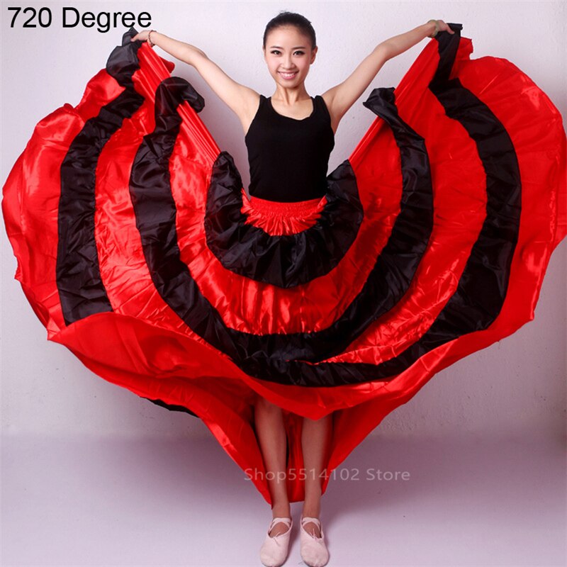 Women Spanish Flamenco Costume Dance Skirt Stage P... – Grandado