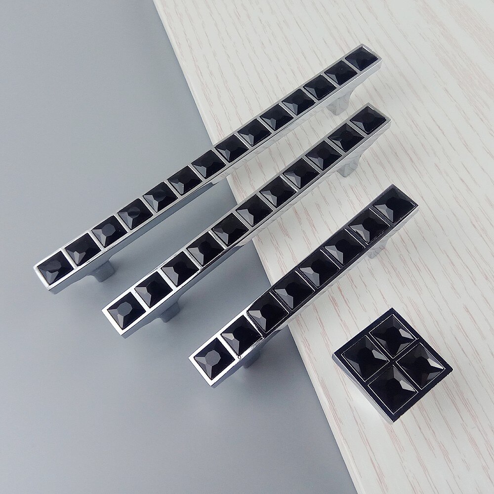 Super Shiny Real Crystal Glass Diamond Black Handl... – Vicedeal