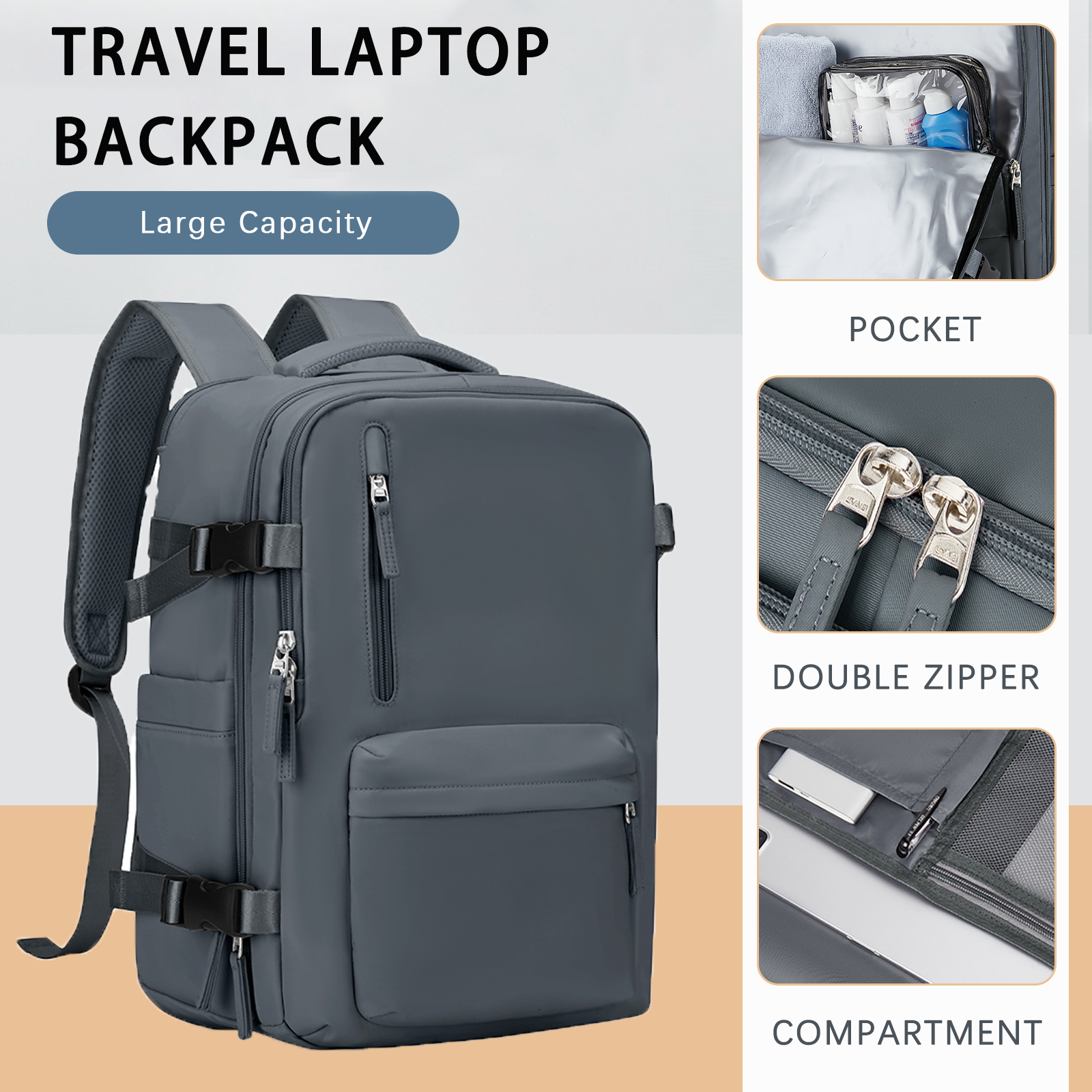 Rugzak Voor Vrouwen Mannen, Grote Reis Rugzak Vluc... – Vicedeal