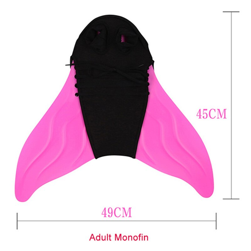 Adult Kid Swimming Fins Training Flipper Black Mer... – Grandado