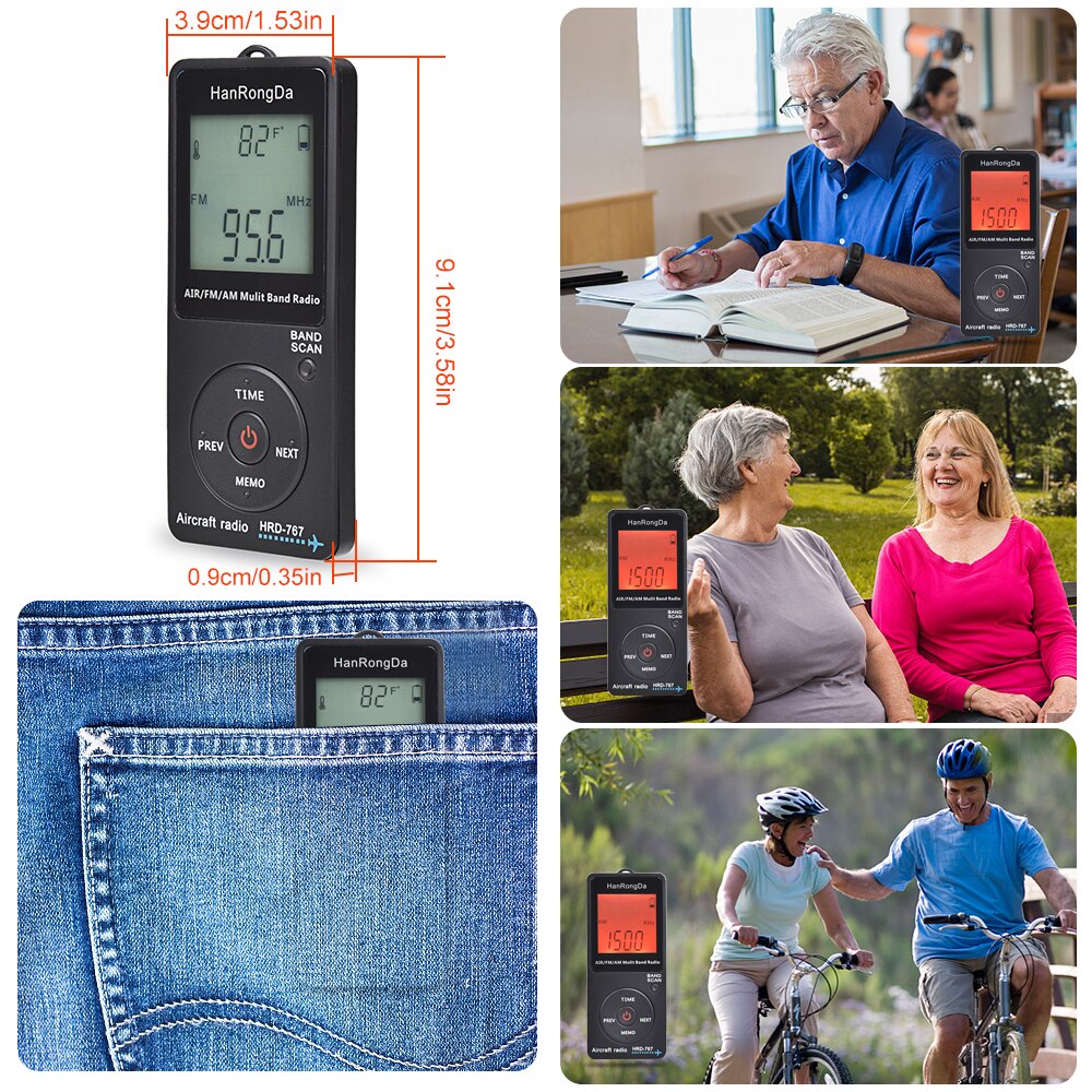HanRongDa HRD-767 Mini Pocket Radio Aircraft Band ... – Vicedeal