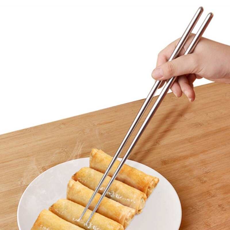 Extra Long 36cm Stainless Steel Cooking Chopsticks... – Grandado
