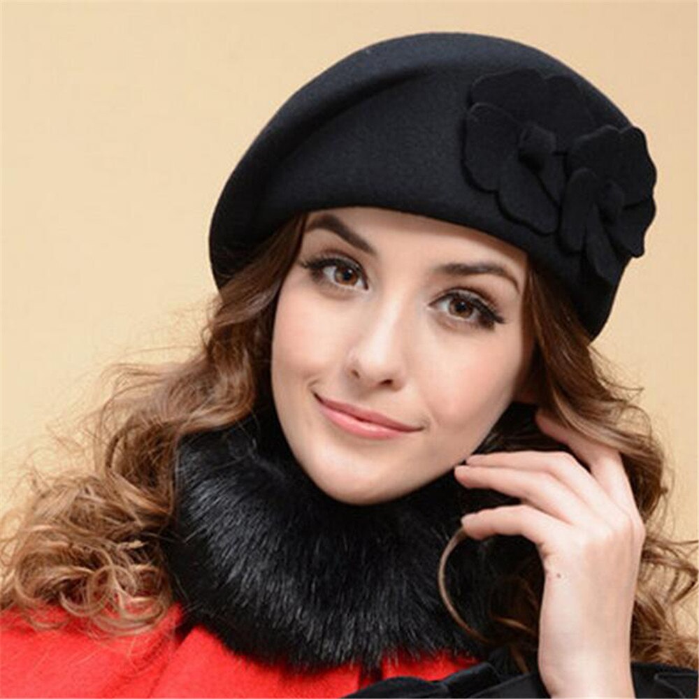 Female Beret Hat For Women Beanie Female Cap Flowe... – Vicedeal