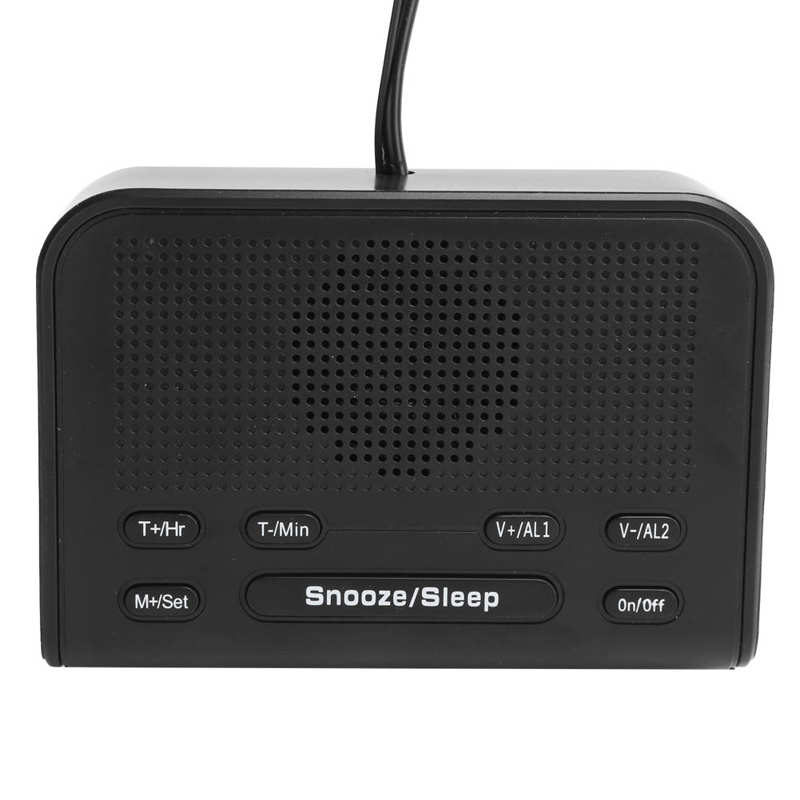 Alarm Clock FM Radio Black with Dual Buzzer for Ch... – Grandado