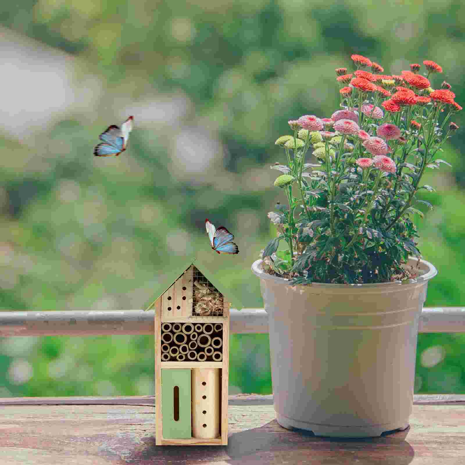 Wooden Insect House Outdoor Wood Insect Cabin Deco... – Grandado
