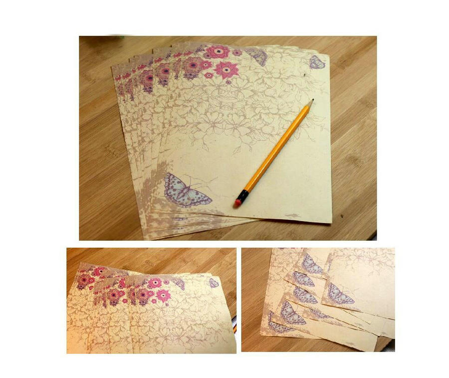 100 sheets Beautiful Flower Vintage Pattern Letter... – Grandado