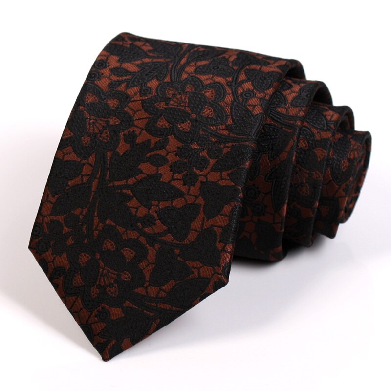 Arrivals 7CM Geometry Print Brown Ties Gentlemen B... – Grandado