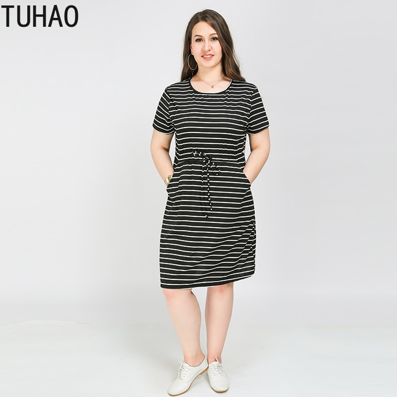 TUHAO Summer Casual Striped Women Dresses Large Si... – Vicedeal