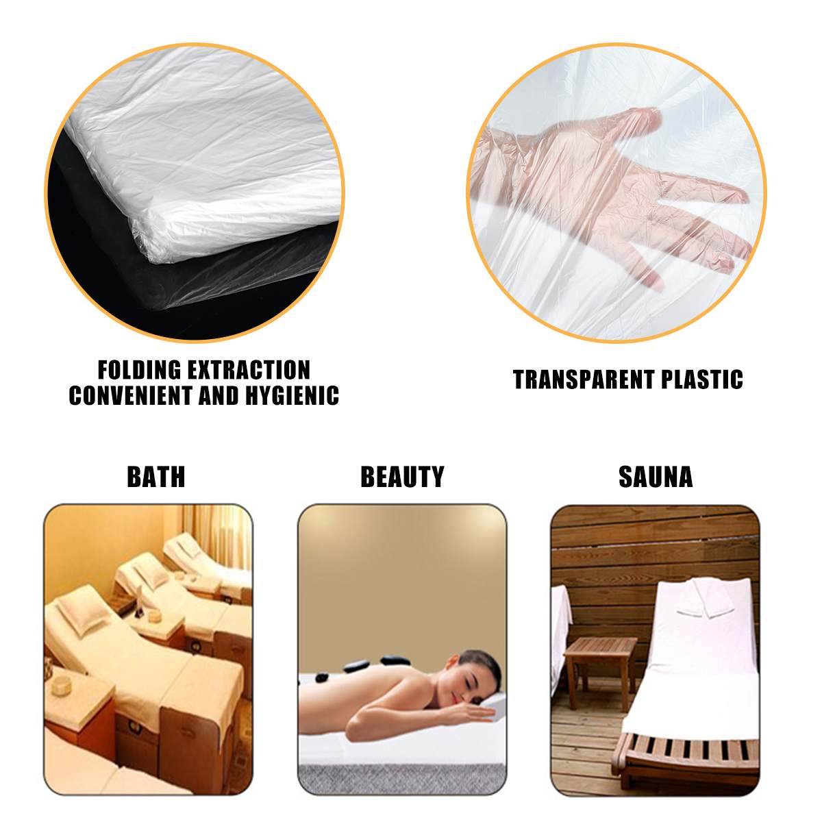 100pcs Cosmetic salon sheets SPA massage bed table... – Grandado
