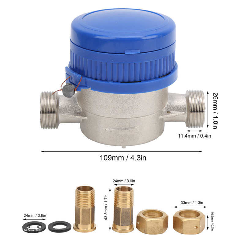 TS S3002E BSP 1/2 Mechanical Cold Water Meter with... – Vicedeal