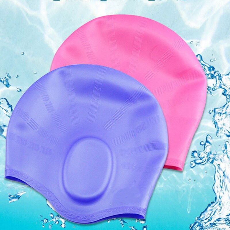Adults Swimming Caps Men Women Long Hair Waterproo... – Grandado