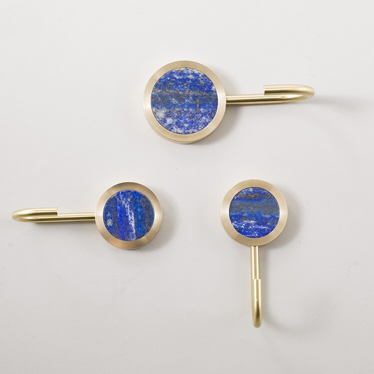 Nordic brass hook original viscose coat hook blue ... – Grandado