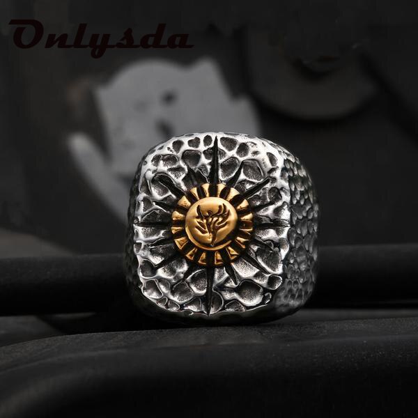 Gothic Vintage Stainless steel Gold Phoenix Ring M... – Grandado