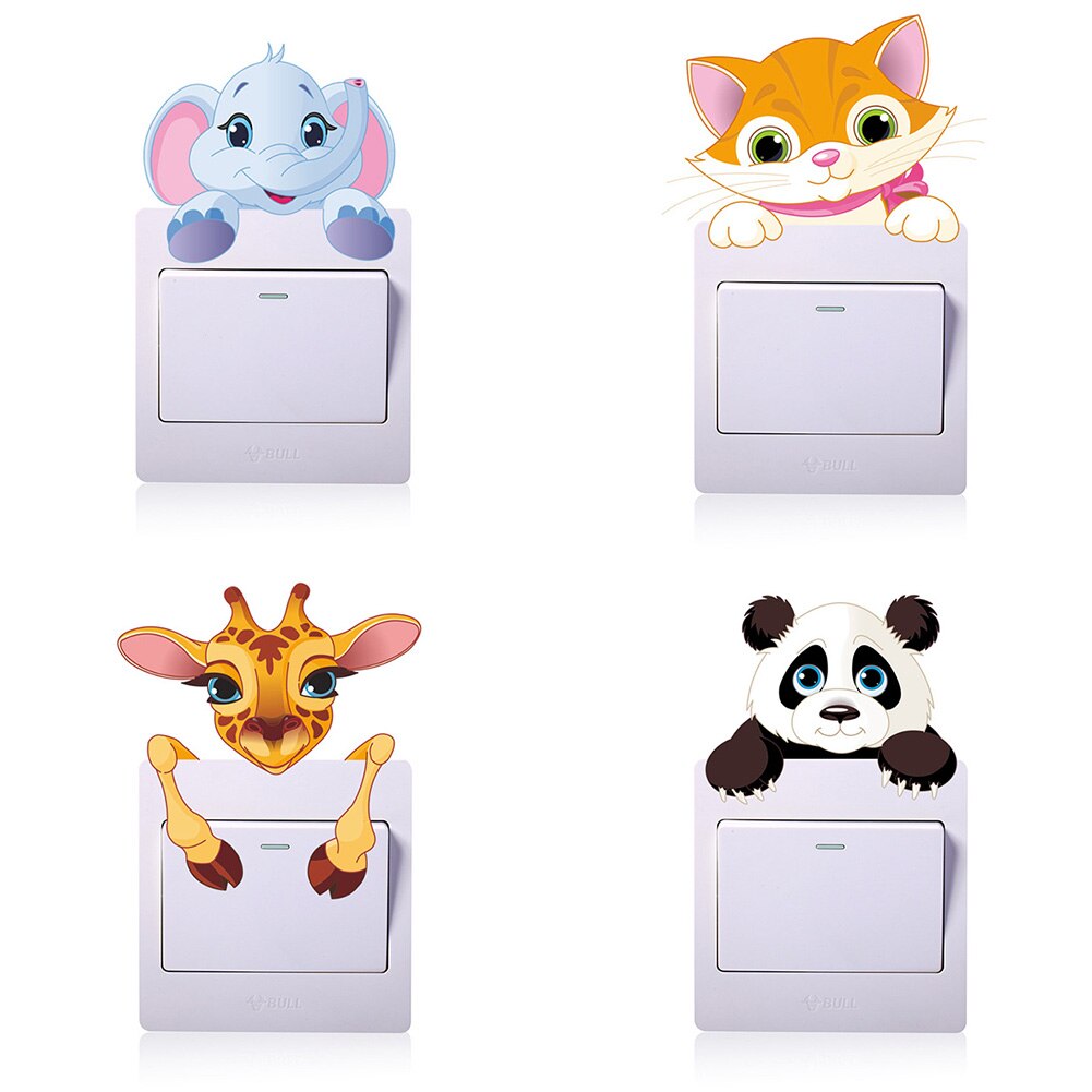 Mooie Animal Patroon Schakelaar Sticker Kids Baby ... – Vicedeal