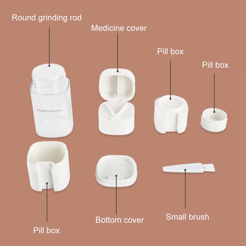 4 In 1 Cutter Pill Box Pill Cutter Box Portable Co... – Grandado