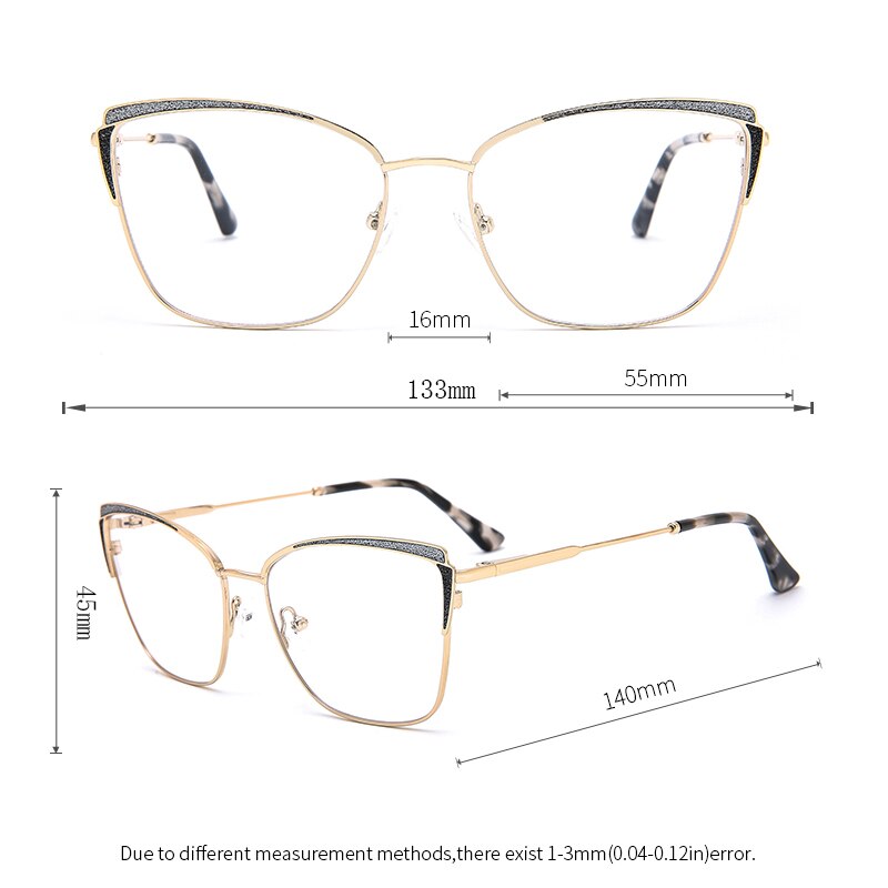 Ceofy Metal Glasses Frame Women Cat Eye 2022 Retro... – Vicedeal