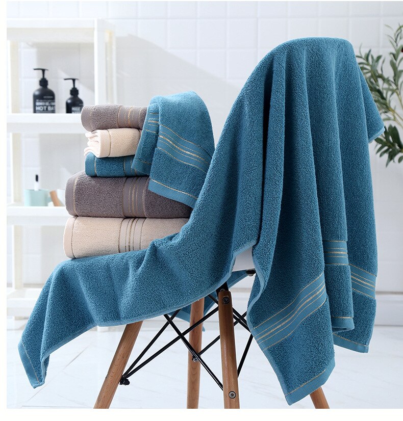 2pcs Hand Face Towel 100% Cotton 1pc Bath Towel Ab... – Grandado