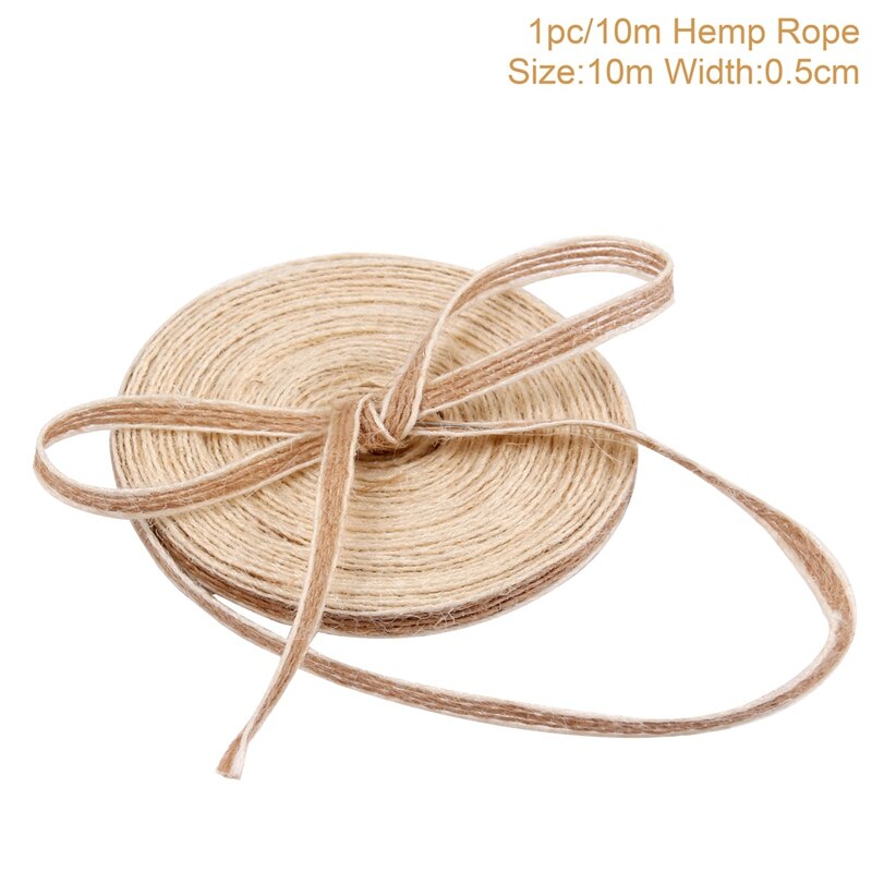 Staraise DIY Flax Hemp Ribbon White Line Hemp Deco... – Vicedeal