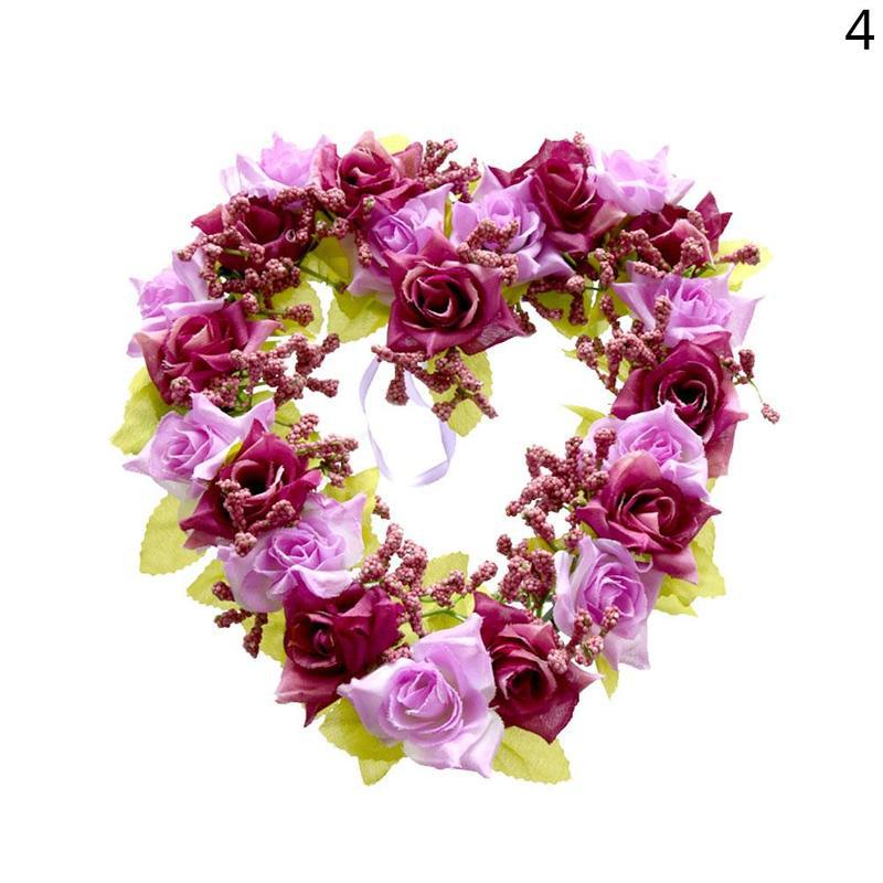 Hjerteformede rose kunstige blomster med blomsterk... – Vicedeal