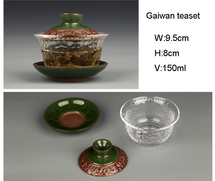 Chinese kungfu gai wan teaset China glass Tea Sets... – Grandado