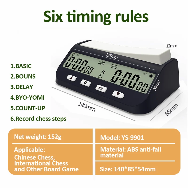 Digital Chess Timer YS9901/YS902 Game Chess Clock ... – Grandado