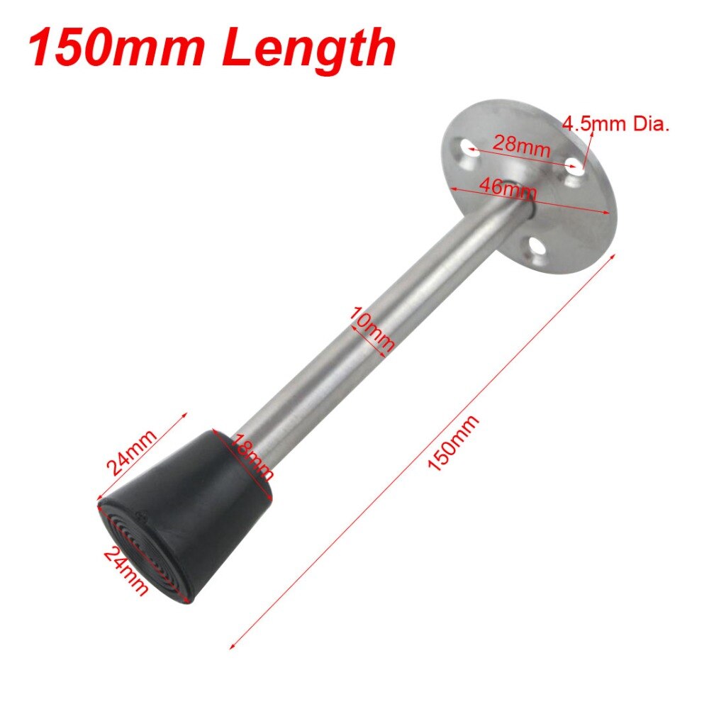 2pcs Wall Mounted Door Stops 150mm Length Stainles... – Grandado