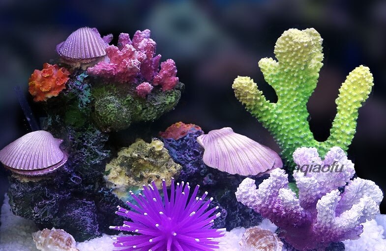 Fish tank simulation coral landscaping Aquarium de... – Grandado