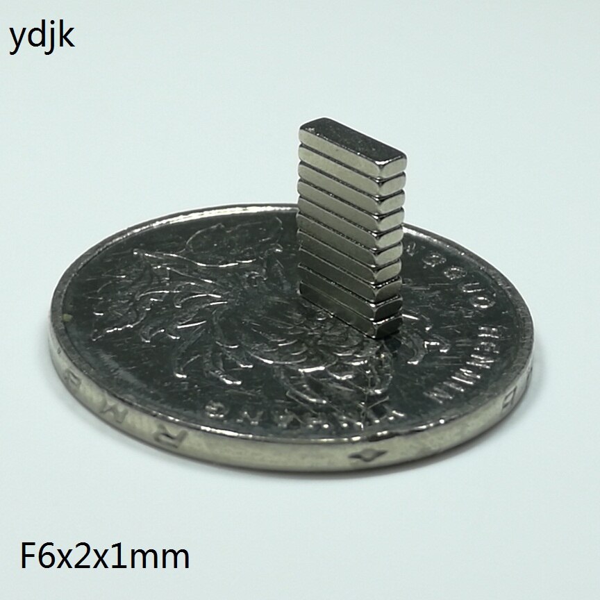 10 50 100 200pcs/lot N35 Rectangular magnet 6x2x1 ... – Grandado