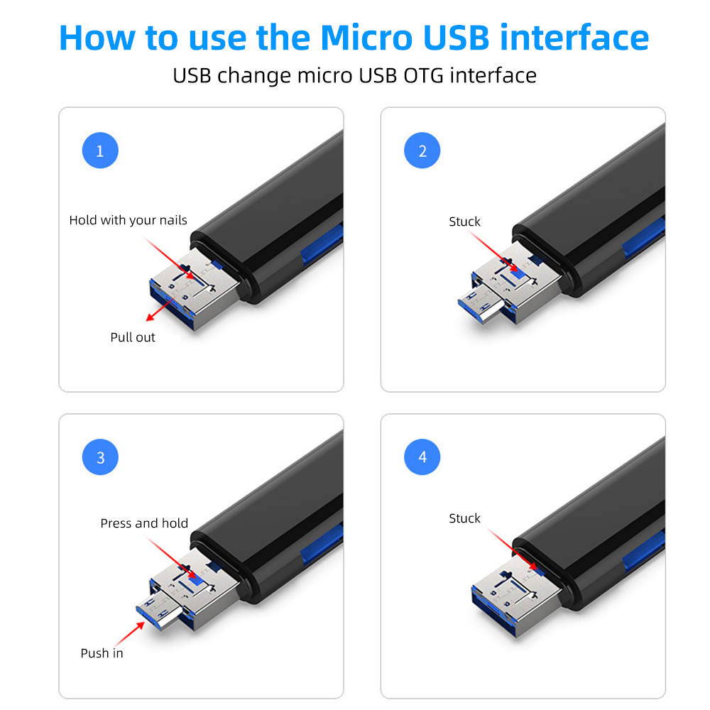 ANKNDO 3 en 1 lector de tarjetas USB 2,0 OTG, adap... – Grandado ANKNDO 3 en 1 lector de tarjetas USB 2,0 OTG, adap... – Grandado