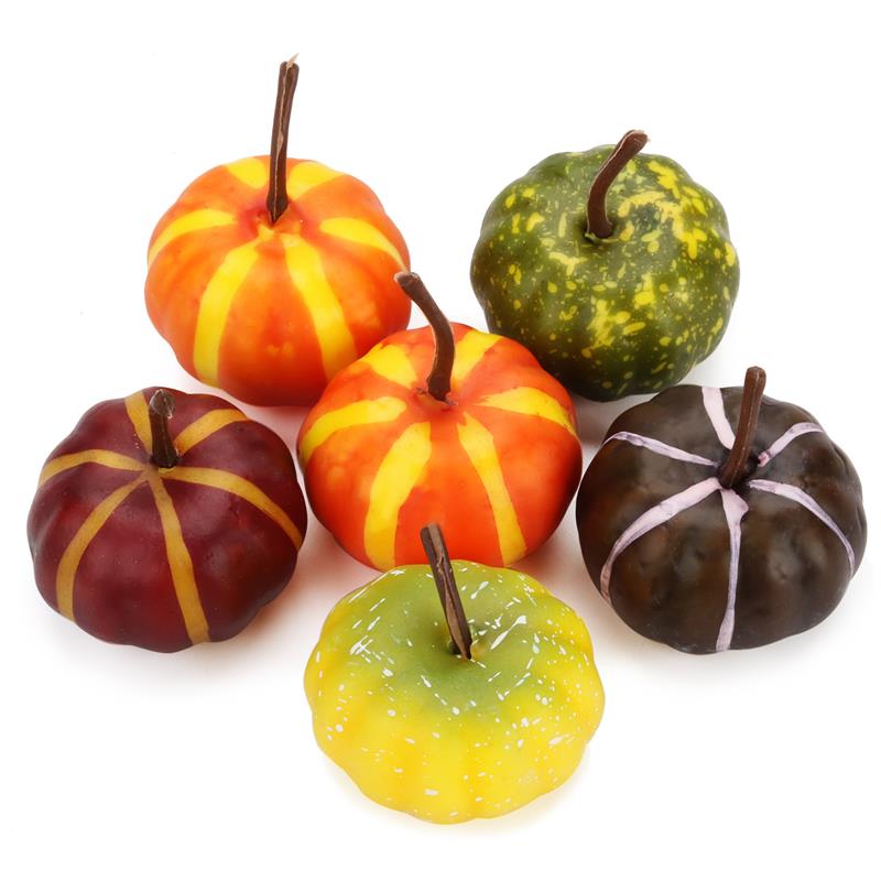 6Pcs Halloween Pompoen Gesimuleerde Decoratieve Le... – Vicedeal