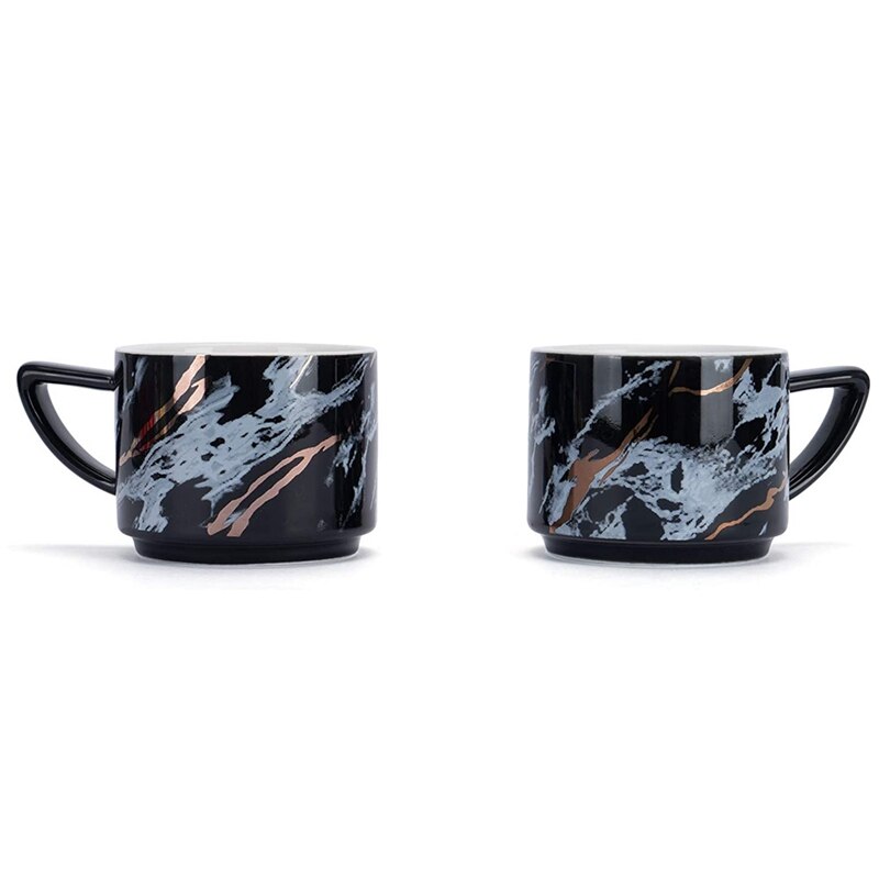 4Pcs Ceramic Marbling Cups Stackable Coffee Mugs 6... – Vicedeal