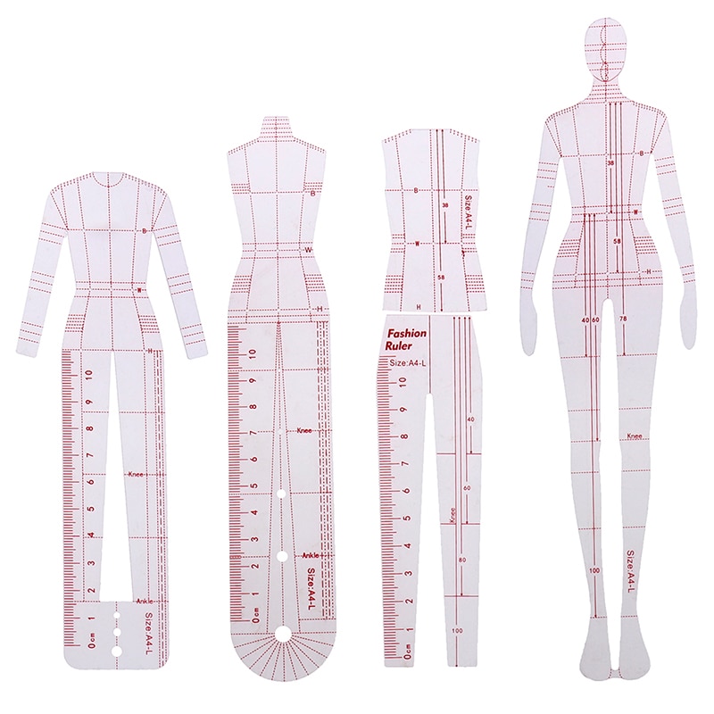 1 Set Vrouwen Mode Tekening Heerser Figuur Tekenin... – Grandado