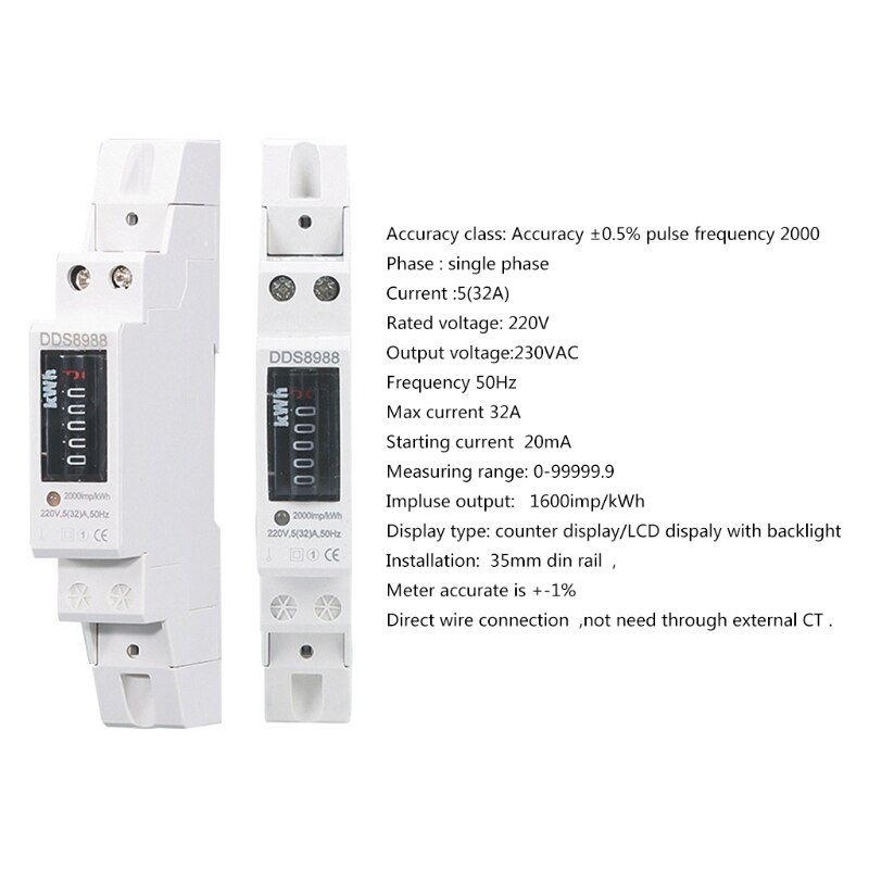 230V /110V 5(32)A CE Home Power Meter High Precisi... – Vicedeal