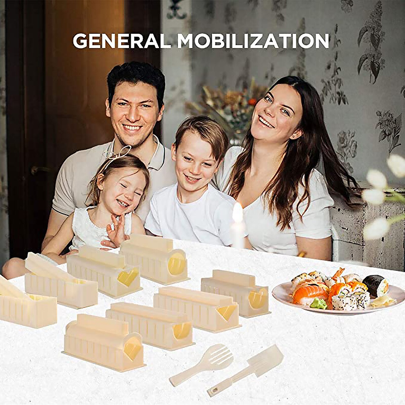 Sushi Making Kit, 10 Pieces DIY Sushi Set Plastic ... – Grandado