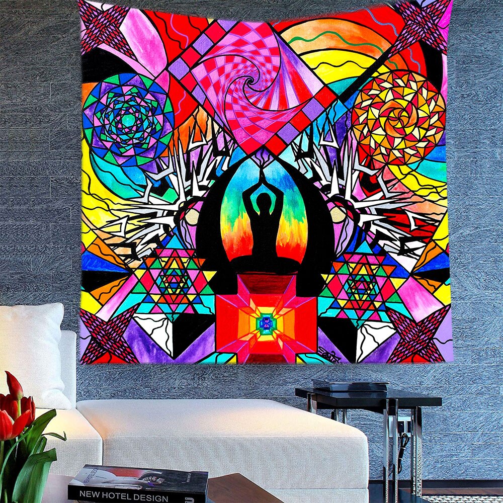 Simsant Psychedelic Chakra Tapestry Yoga Meditatio... – Grandado