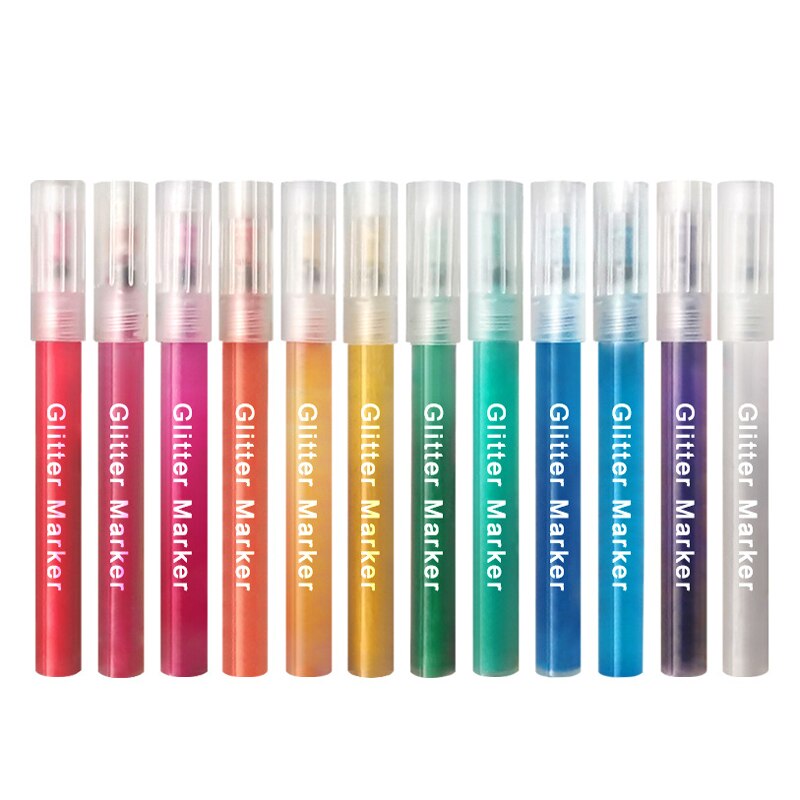 12Pcs/set Glitter Color 2mm Marker Pen Shining Dra... – Grandado